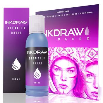Inkdraw Stencil + Inkdraw Paper - Kit Completo - InkDraw Stencils - Kit Tatuagem - Magazine Luiza