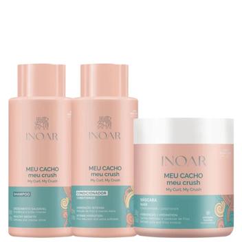 Inoar Meu Cacho Meu Crush Shampoo e Condicionador 500 ml e Máscara 500g - Kit de Tratamento para ...