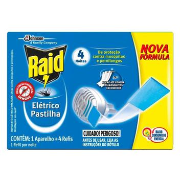 Inseticida Elétrico Aparelho Bivolt c/ 4 Pastilhas - Raid - Inseticidas ...