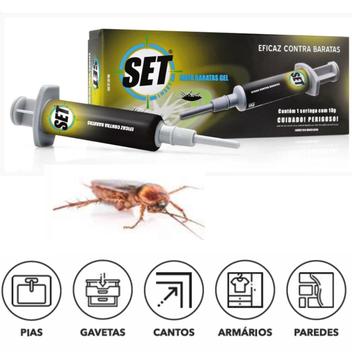 Inseticida Isca Mata Baratas Em Gel Set Inset 10g - Inseticidas ...