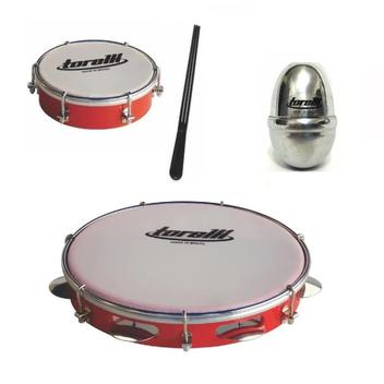 Instrumentos iniciante samba pandeiro + tamborim + ganzá ovinho ...