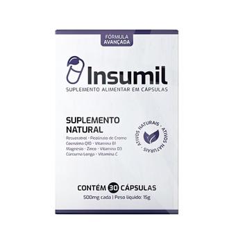 Insumil - Suplemento Alimentar Natural - 1 Caixa com 30 Cápsulas ...