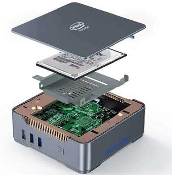 Intel Celeron Jasper Lake N5095 Mini Pc com 8GB de RAM e 128GB de SSD ...