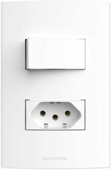 Interruptor 1 Tecla simples + Tomada 10 A Inova - Alumbra ...