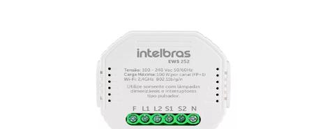 Interruptor Controlador Dimmer Smart Wi-Fi EWS 252 Intelbras ...