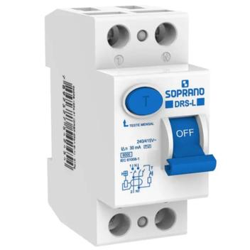 Interruptor Diferencial DR 63a 2 Polos 30ma Bipolar 6ka - Soprano - Disjuntor DR - Magazine Luiza