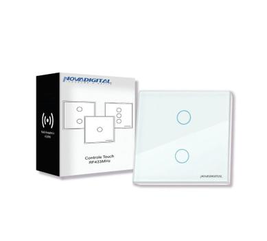 Interruptor sem Fio RF 433 Mhz Novadigital Branco 2 Teclas - Nova ...
