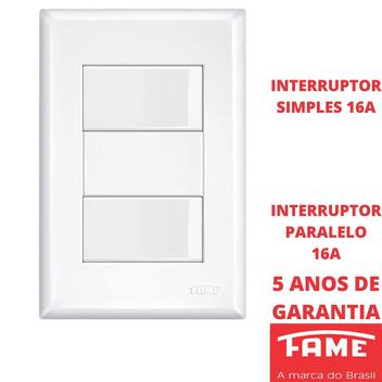 Interruptor Simples 1 Tecla 16A e Interruptor Paralelo Three Way 1 ...