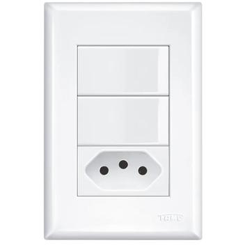 Interruptor Simples 16A Paralelo Three Way 16A e Tomada Padrão 2P+T 10A ...