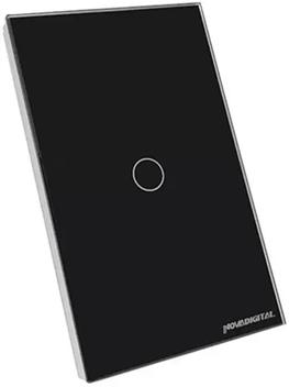 Interruptor smart touch Inteligente Wi-fi 1 tecla preto nova digital ...