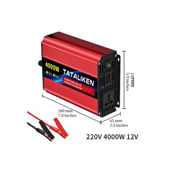 Inversor Conversor 4000w 12/24v Para 110v Onda Senoidal Pura - TATALIKEN - Inversor de Onda ...