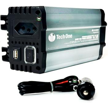 Inversor Tensão 300W 12V P/ Tomada 110V Usb Conversor Carro - Tech One - Inversor Transformador ...