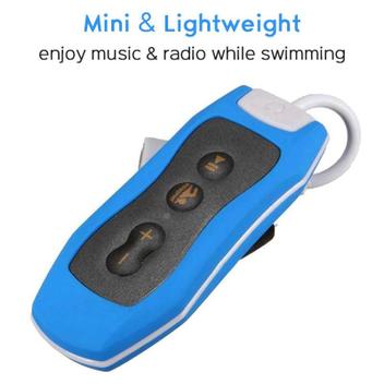 IPX8 Impermeável Swimming Mp3 Player Radio com clipe de fone de ouvido ...