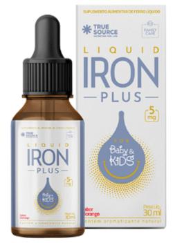 Iron Plus Ferro de 5 mg Sabor Morango Líquido de 30ml - True Source ...