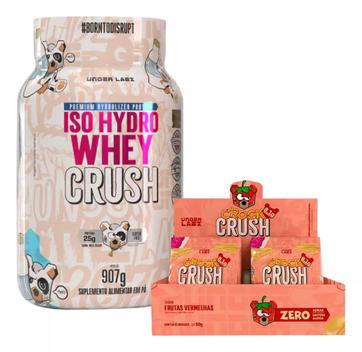 Iso Hydro Whey Crush 907g + Crock Crush 12 Un - Under Labz - Whey ...