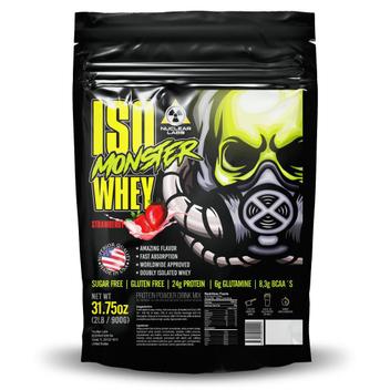Iso Monster Whey Isolado Importado 2Lbs 900G Strawberry - Nuclear Labs ...