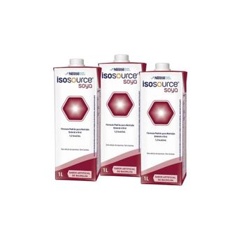 Isosource Soya 1.2kcal 1000ml Nestle - 3 Unidades - Bebida Funcional ...