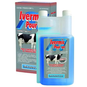 Ivermic Pour-on 1L Com Carencia Zero - microsules - Antipulga e ...