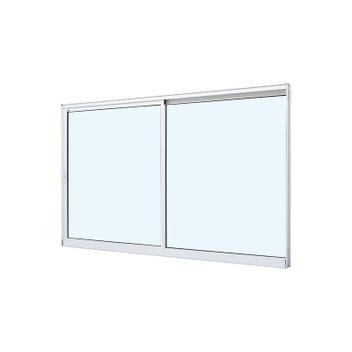 Janela de Correr em Alumínio Branco Duraline Fix 100x150x6cm 2 Folhas ...