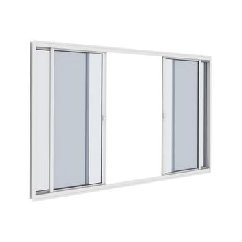 Janela Vitrô 4 Folhas 1,50m x 1m Sem Grade em Alumínio Branco com Vidro ...