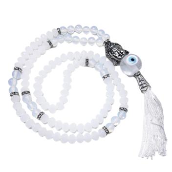 Japamala Ho'oponopo Em Pedra Da Lua E Cristal Chinês Branco - Encanto ...