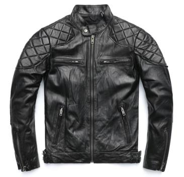 Jaqueta De Couro Legítimo Masculina Motoqueiro Estilo Moto - Gresco ...