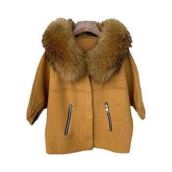 Jaqueta De Pele De Raposa Natural Feminina Camisola De Malha Casaco De Pele Real Outono Inverno ...