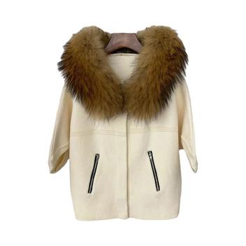 Jaqueta Feminina De Pele De Raposa Natural, Suéter De Malha, Casaco De Pele Real, Outono Inverno ...
