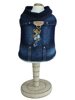 Jaqueta Jeans Urso Teddy para cachorro e gato - Dudog Vest - Roupas ...