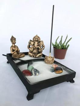 Jardim Zen Altar Buda Hindu Pedras 7 Chakras Yoga Nirvana - HC ...
