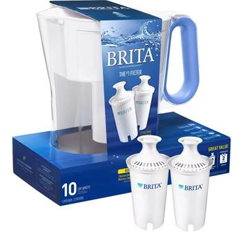 Jarra Agua Brita Grande Com 10 Copos E 2 Filtros - Jarra - Magazine Luiza
