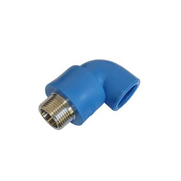 Joelho Macho 25 x 3/4" BSP PPR Azul para Rede de Ar Comprimido - ODN - Conexão Hidráulica Luva ...