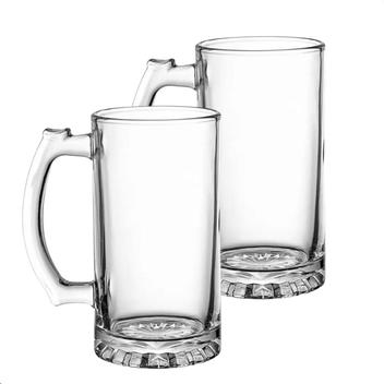 Jogo 2 Canecas De Chopp Cerveja Copo De Vidro Liso 500ml - Yujing - Zappe - Caneca - Magazine Luiza