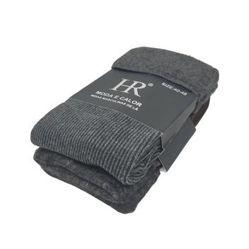 Jogo 2 Pares de Meia Lã Térmica Flanelada Premium Adulto - HR - HR Hong ...