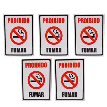 Jogo 5 Placas 19x14cm Informativas Proibido Fumar - PAP - Placa de ...