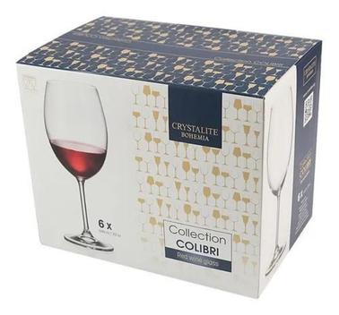 Jogo 6 Taças Cristal Bohemia Colibri Titanium Vinho 580ml - Crystal ...