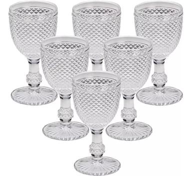 Jogo 6 Taças Imperial Style Bico Abacaxi Transparente 300ml ...