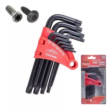jogo Chave Torx Curta Profissional T10 A T50 (9pçs) Corneta - Chave ...