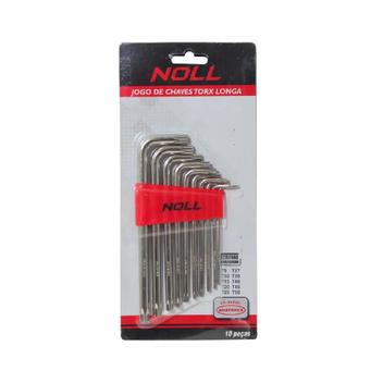 Jogo chave torx longa 10 pçs(t9,t10,t15,t20,t25,t27,t30,t40,t45,t50 ...