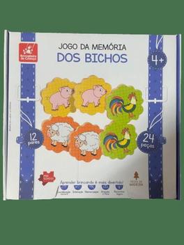 Jogo da Memória Dos Bichos - Brincadeira de Criança - Jogos de Memória ...