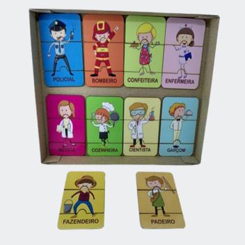 Jogo das profissões-Fox jogos educativos-Brinquedo Madeira - Jogos ...