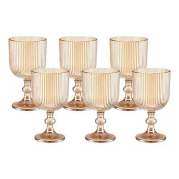 Jogo De 6 Taças Nordic Ambar 350 Ml Para Mesa De Jantar - DOLCE HOME ...