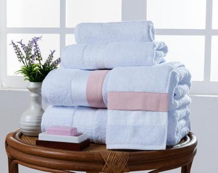 Jogo De Banho Laisa 5Pçs Algodão Egípcio Branco/Rosa - Doce Lar ...