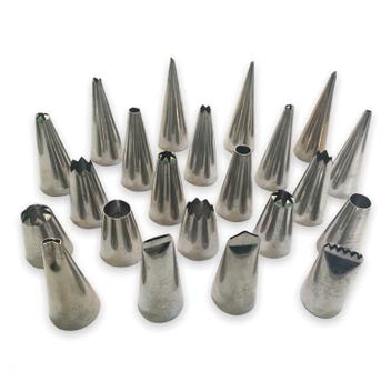 Jogo de bico para confeitar inox - 22 pecas - ISAMAR - Bicos de ...