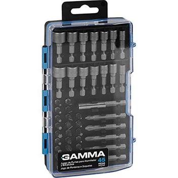 Jogo de Bits Fenda/Philips/Soquetes/Torx - 45 Pecas - G19530AC - Gamma ...