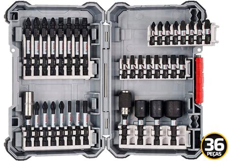 Jogo De Bits Impact Control Com 36 Peças Bosch - Jogo de Bits - Magazine Luiza
