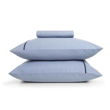 Jogo de Cama 3 Peças Liam Azul Marinho Casal 180 Fios 1,38m x 1,88m ...