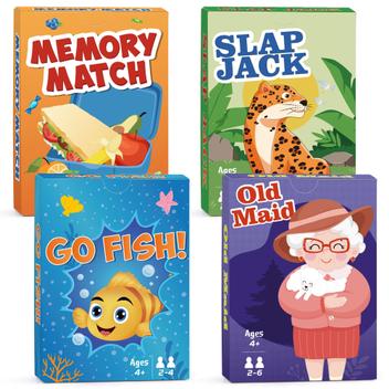 Jogo de Cartas Timenued - Go Fish, Old Maid, Slap Jack e Memory - Deck ...