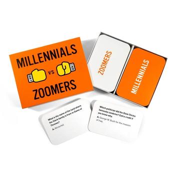 Jogo de Cartas Trivia Millennials vs Zoomers - The Imagineering Company ...