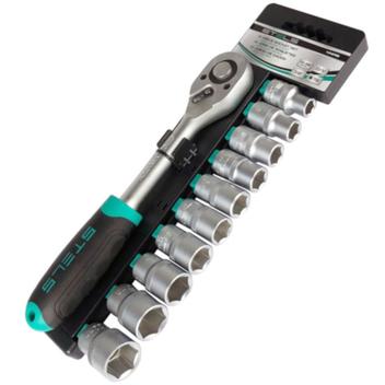 Jogo de Chave Catraca 1/2"" e Soquete 10-22mm com 11 Peças - 1412755 ...